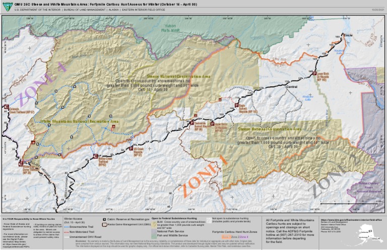 Maps - GeoPDF - Alaska - Unit 25C - Steese - Whites - Caribou-Hunt ...