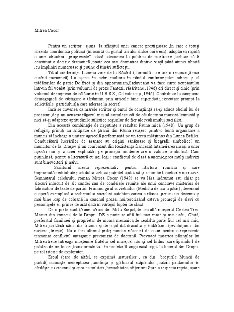 Mitrea Cocor | PDF