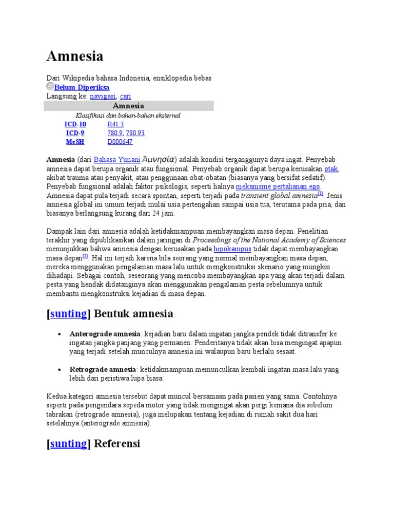 Amnesia | PDF | Pengembangan Diri