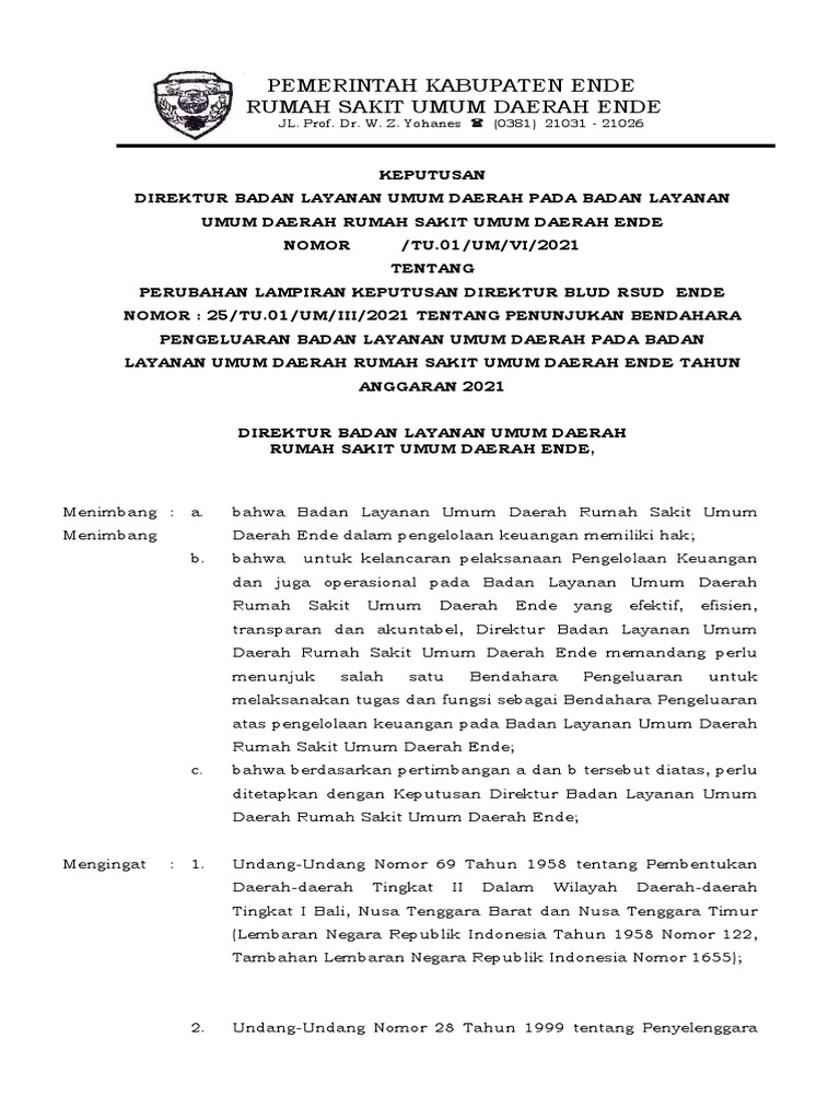 SK Bendahara Blud | PDF