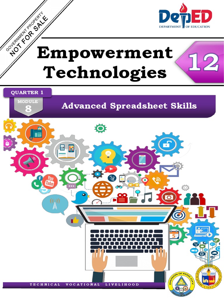 Empowerment Technologies: Advanced Spreadsheet Skills | PDF | Microsoft Excel | Pie Chart