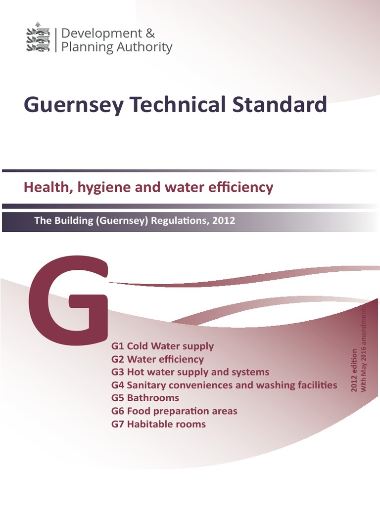 Guernsey Technical Standard: Health, Hygiene and Water Efficiency | PDF ...