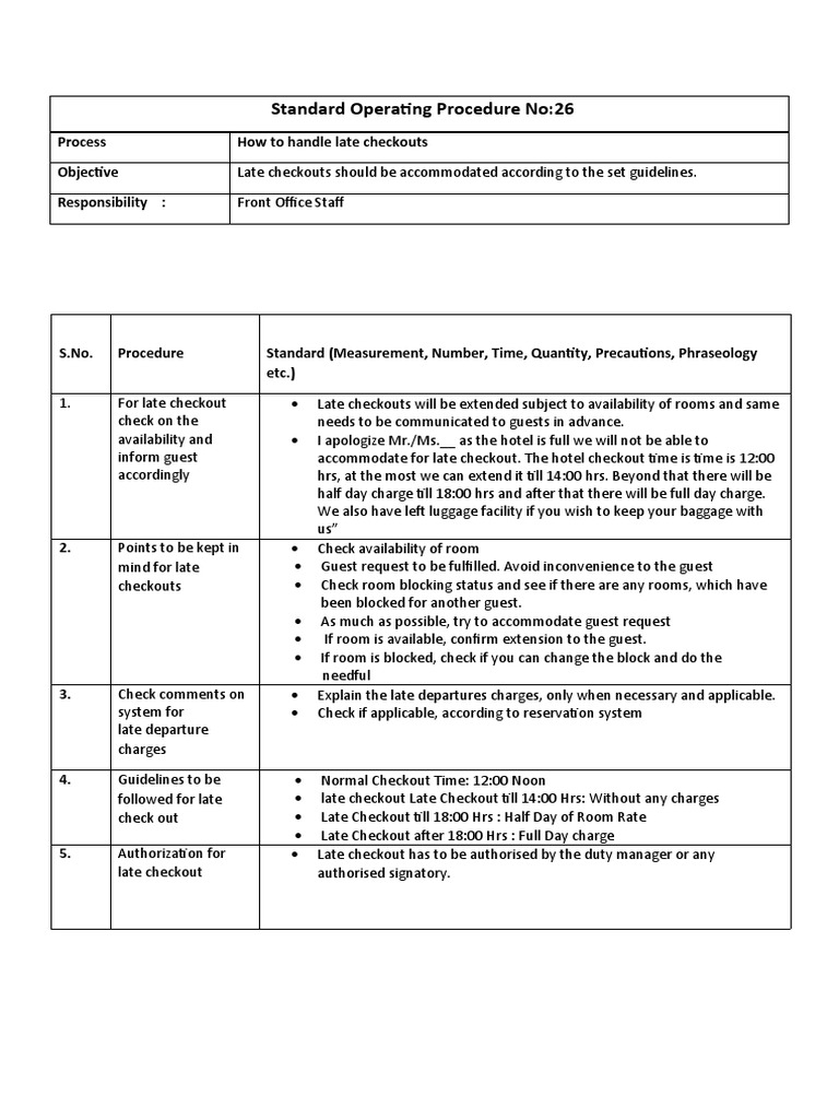 Standard Operating Procedure 26 27 | PDF | Point Of Sale