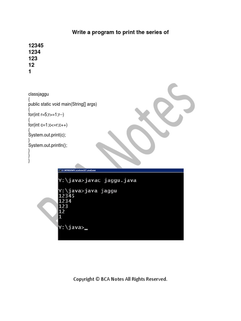 Write a program to print the series o2 | PDF