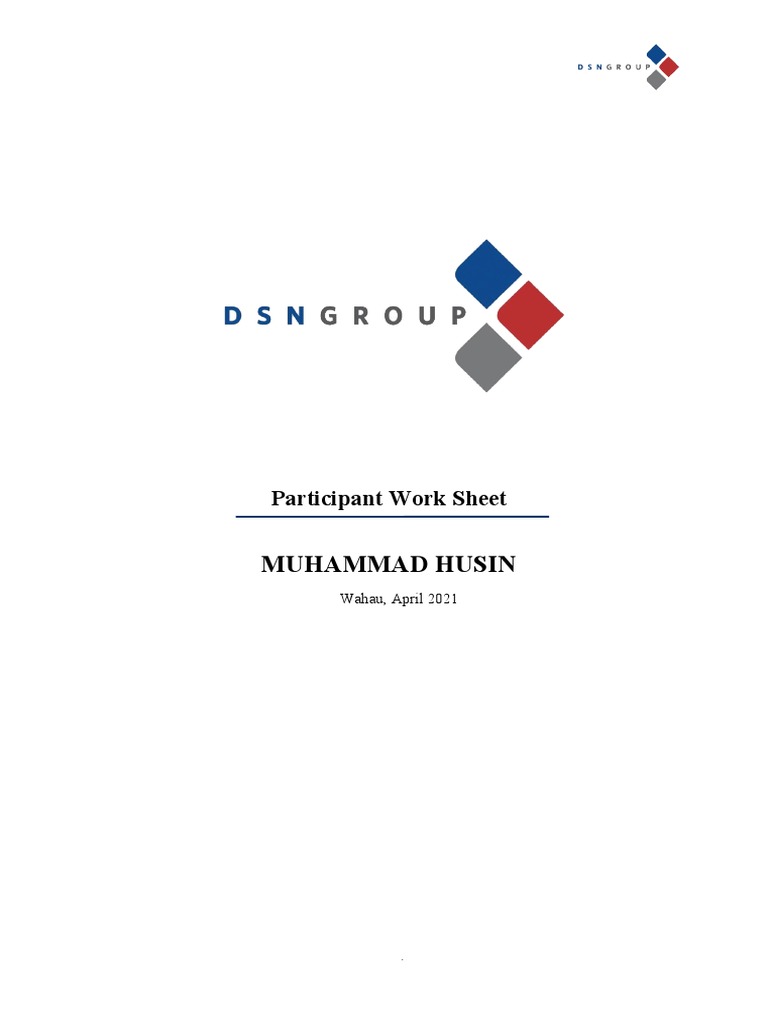 Participant Work Sheet - DSN Group - Muhammad Husin | PDF