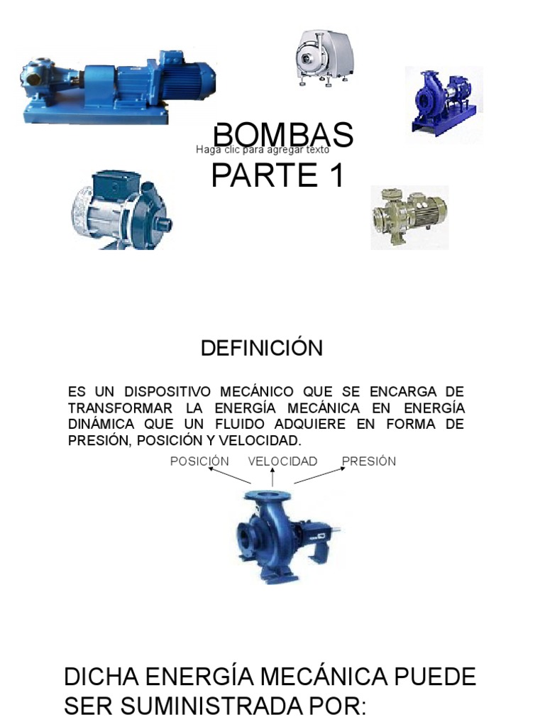 Bombas Parte 1 | PDF | Bomba | Caballo de fuerza