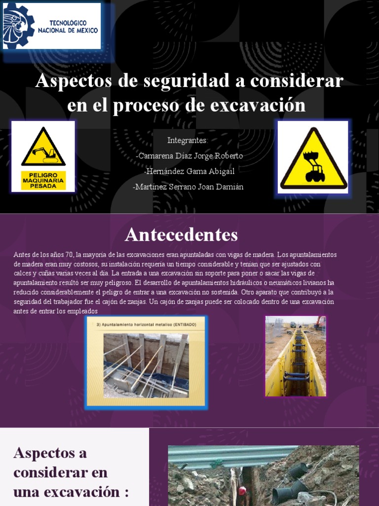 Aspectos de Seguridad en Excavaciones | PDF