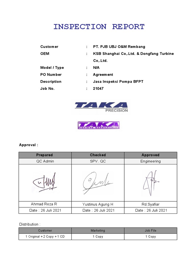 #21047 Final Inspection Report 3 | PDF
