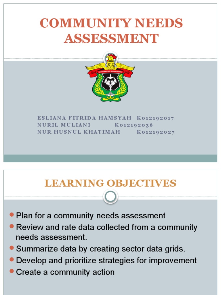 Community Needs Assessment FULL | PDF | Needs Assessment | Community