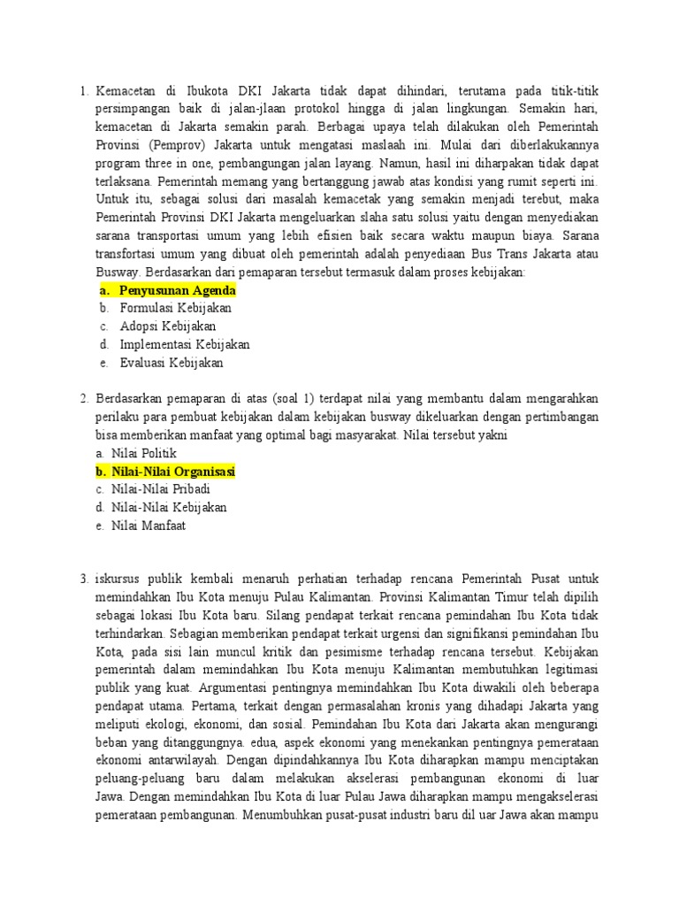 FR SKB Analis Kebijakan 2020 | PDF | Bisnis