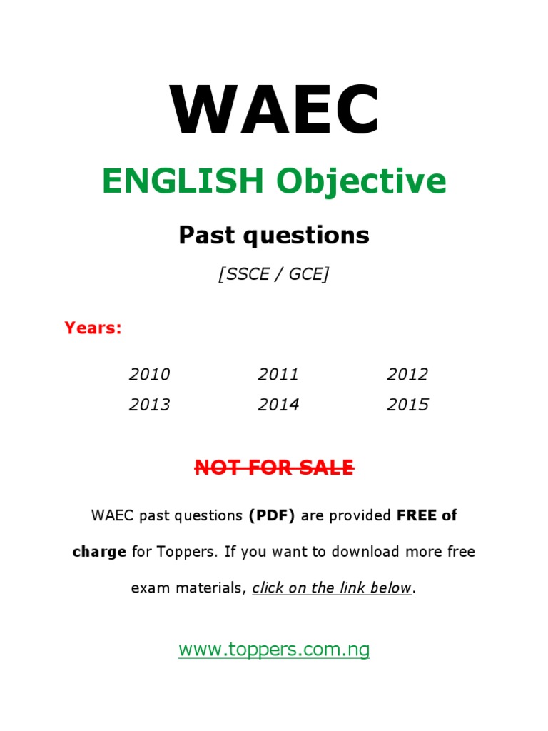 Waec English | PDF