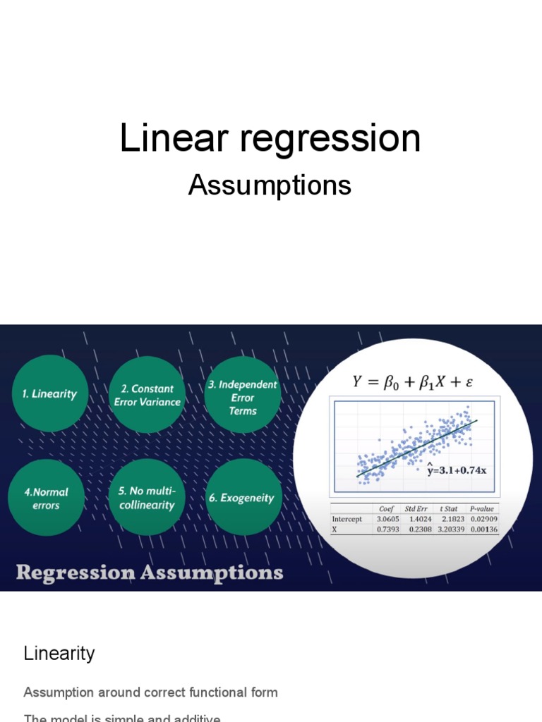 Assumptions Linear Regression | PDF | Errors And Residuals ... Assumptions Linear Regression | PDF | Errors And Residuals ...