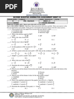 Grade 11 Pre-Calculus Exam | PDF | Geometric Shapes | Algebraic Geometry