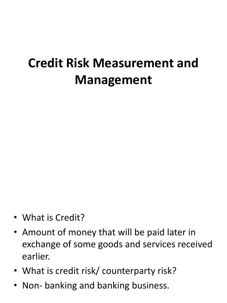Credit Risk Measurement and Management | PDF | Finance & Money ...