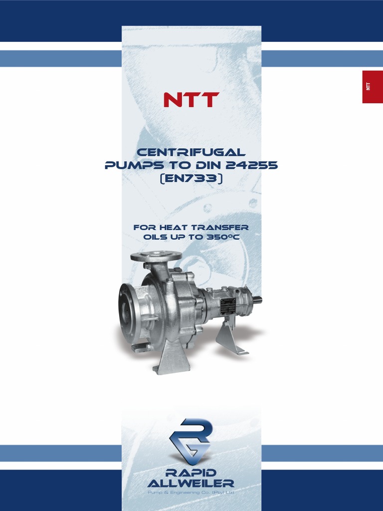 Allweiler NTT Centrifugal Pump Guide | PDF | Pump | Bearing (Mechanical)