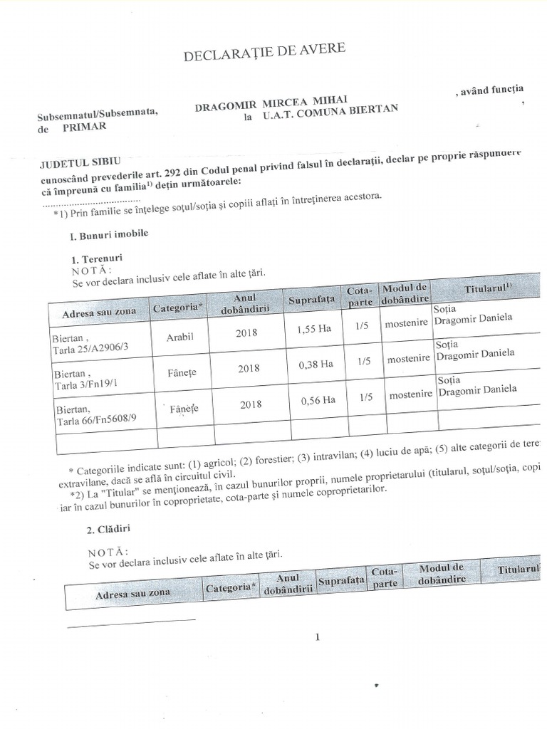 Declaratie de Avere 2 | PDF