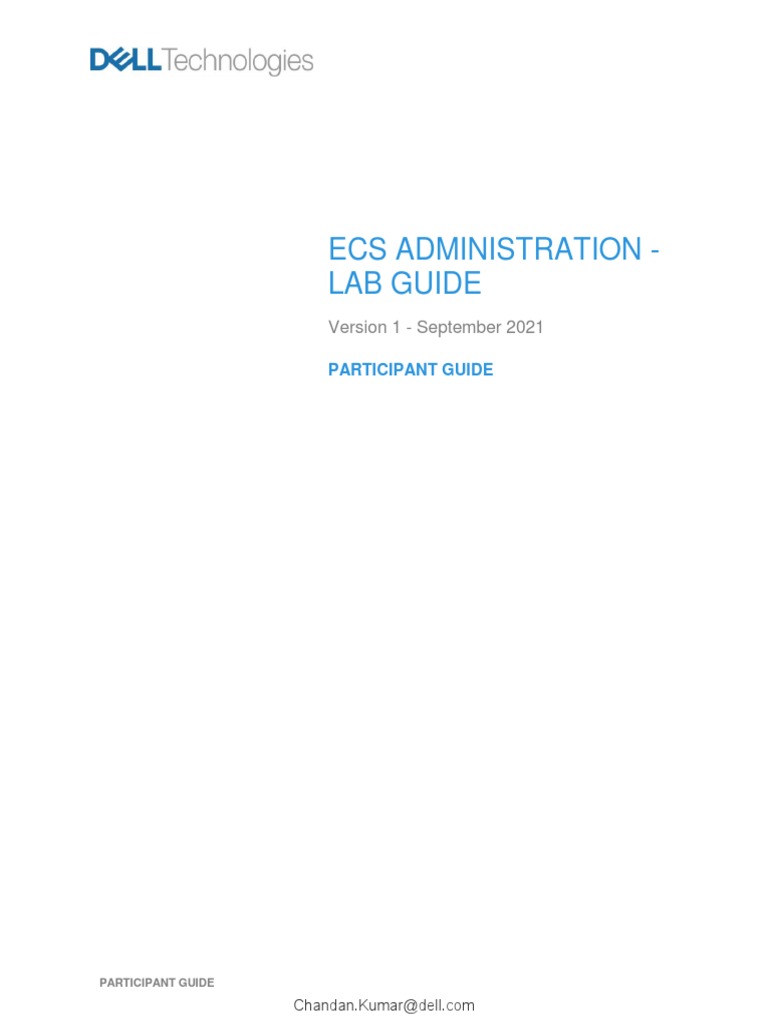 ECS Administration - Lab Guide | PDF | Login | Computer File