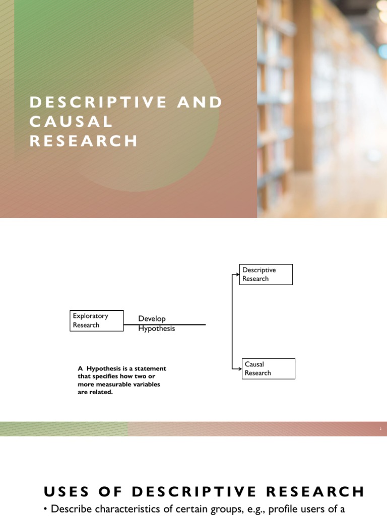 Descriptive and Causal Research | PDF | Experiment | Dependent And ...