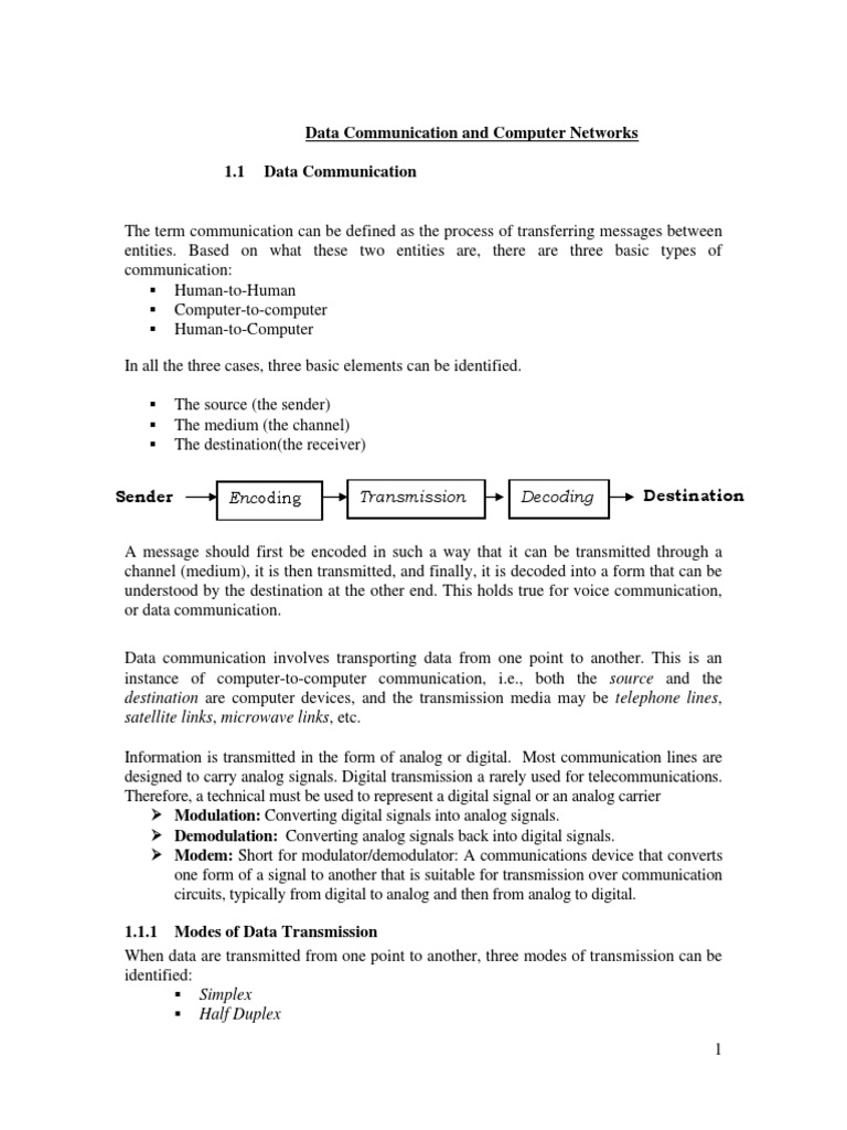 Data Communication and Computer Networks | PDF | Computer Network ...