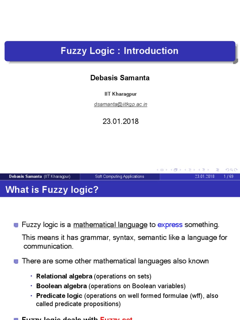 Fuzzy Logic: Introduction: Debasis Samanta | Download Free PDF | Fuzzy ...