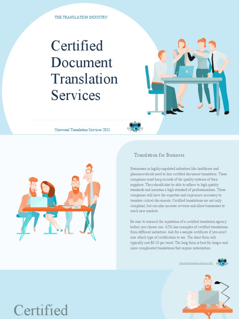 Certified Document Translation Services | PDF | Translations ...