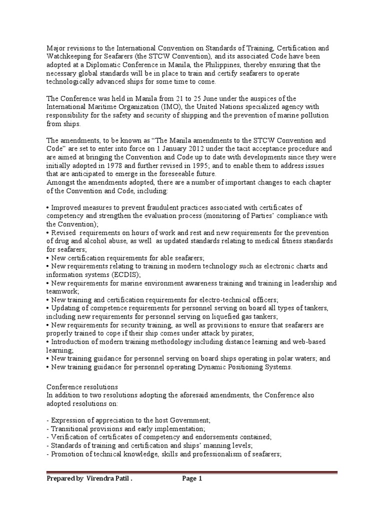 STCW | PDF