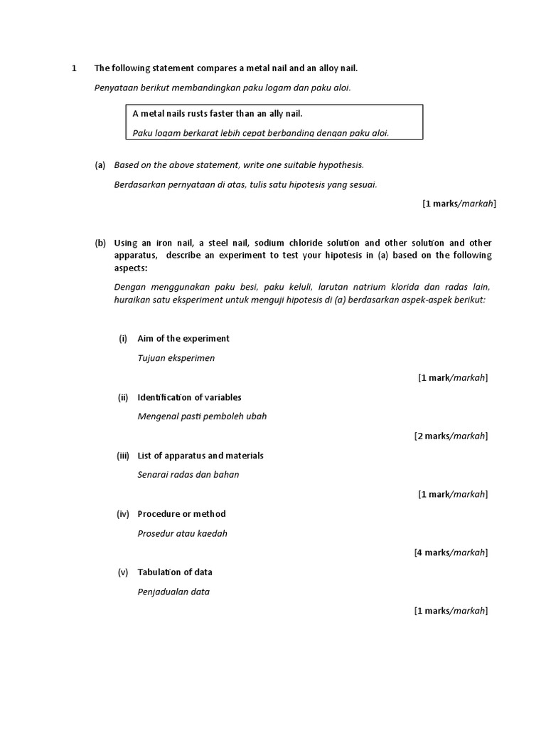 Soalan No 10 Aloi | PDF