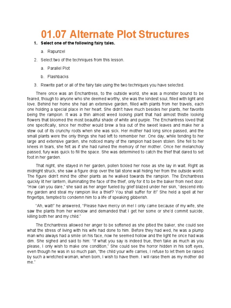 01.07 Alternate Plot Structures | PDF | Rapunzel