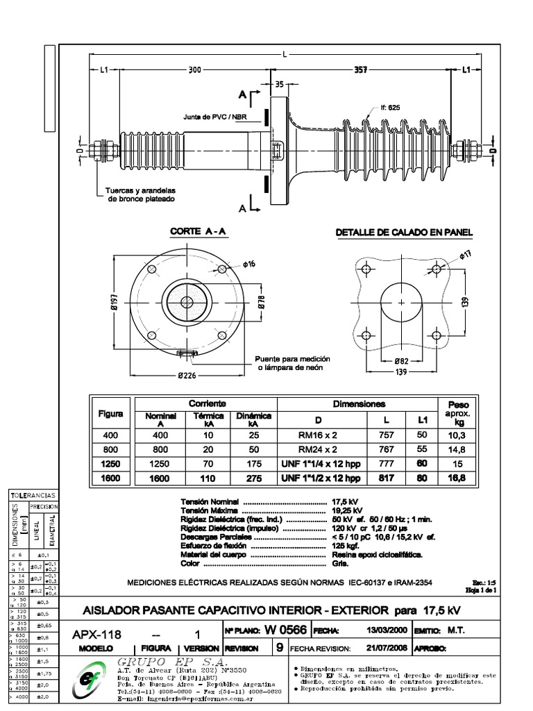BUCHA CAPACITIVA - APX-118 - Rev.9 | PDF