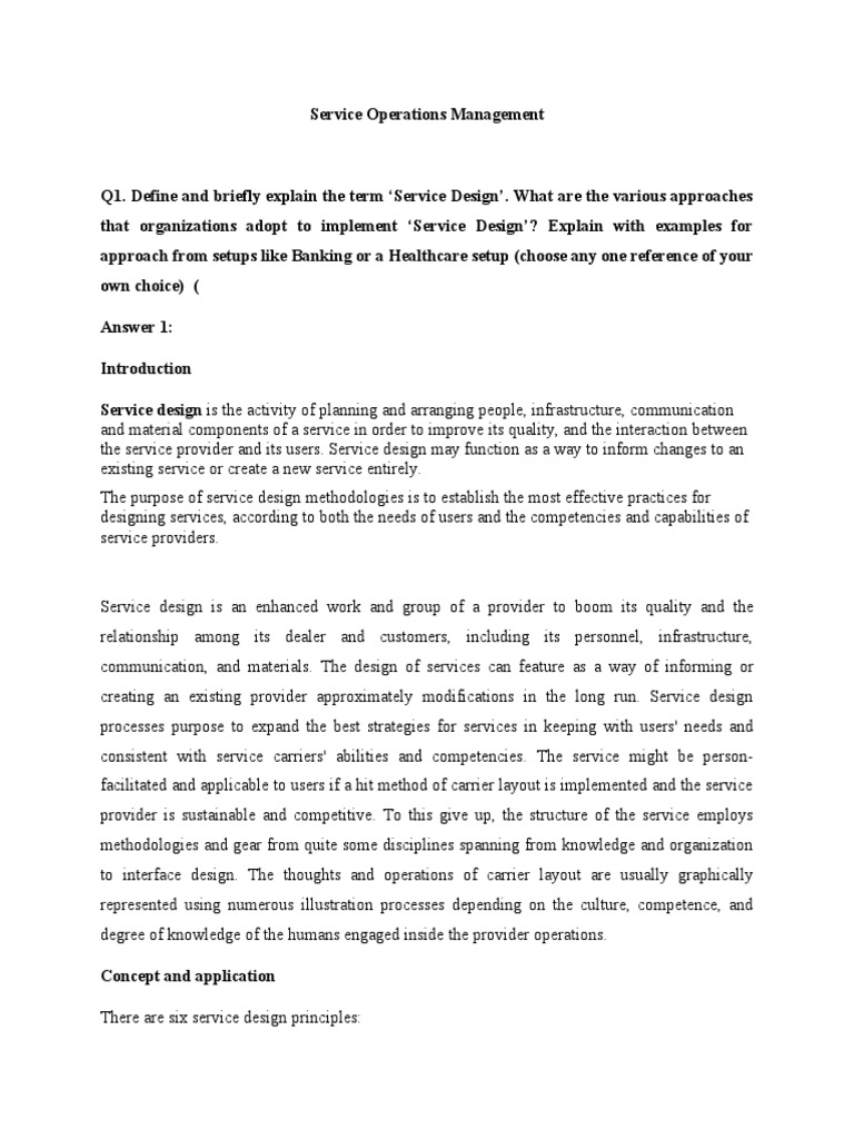 Service Operations Management | PDF | Design | Six Sigma