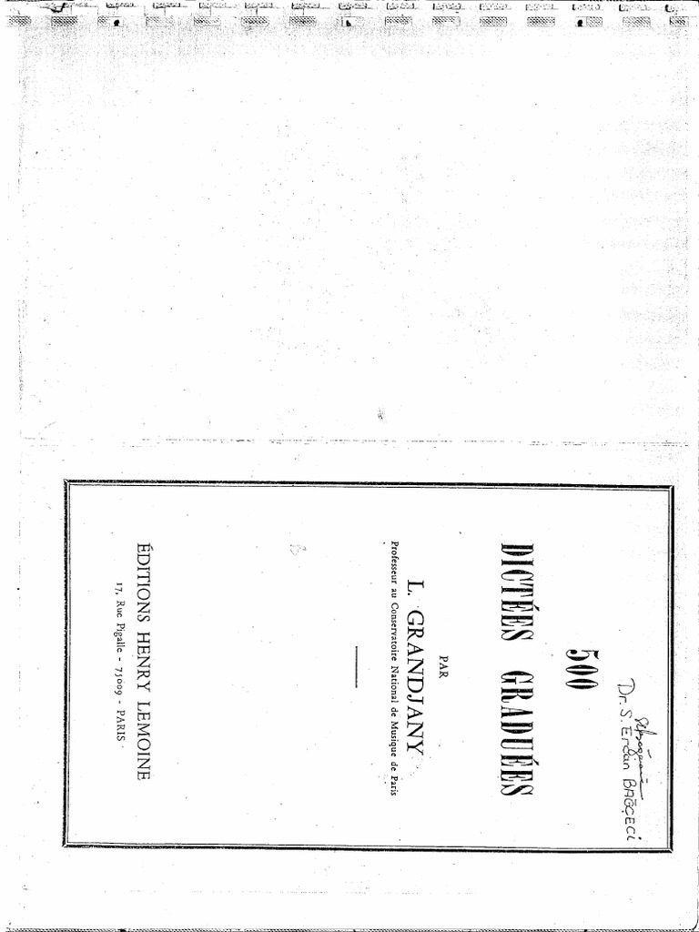 Grandjany 500 Dikte | PDF