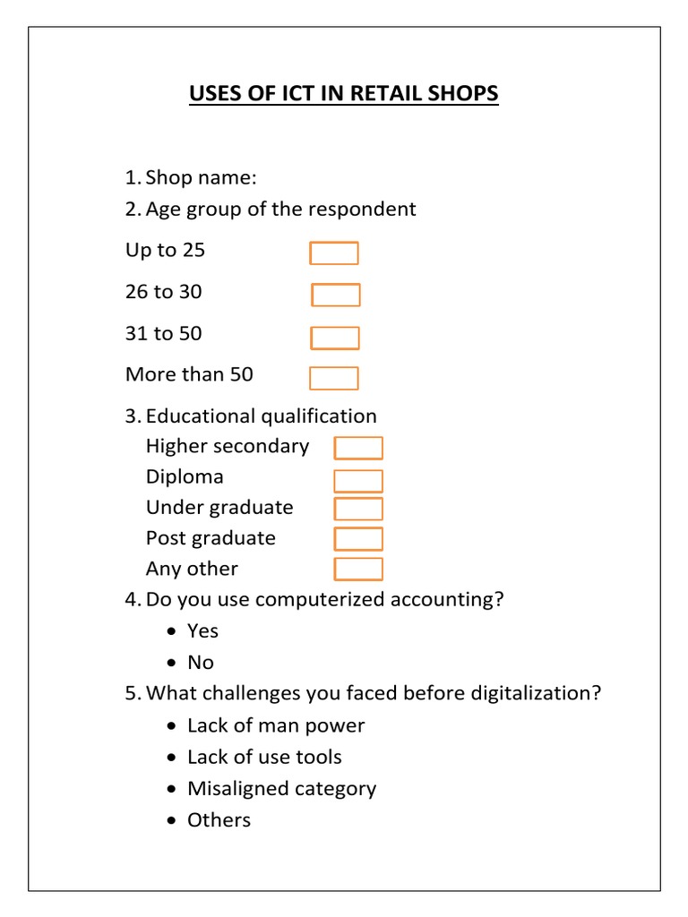 Uses of Ict in Retail Shops | PDF