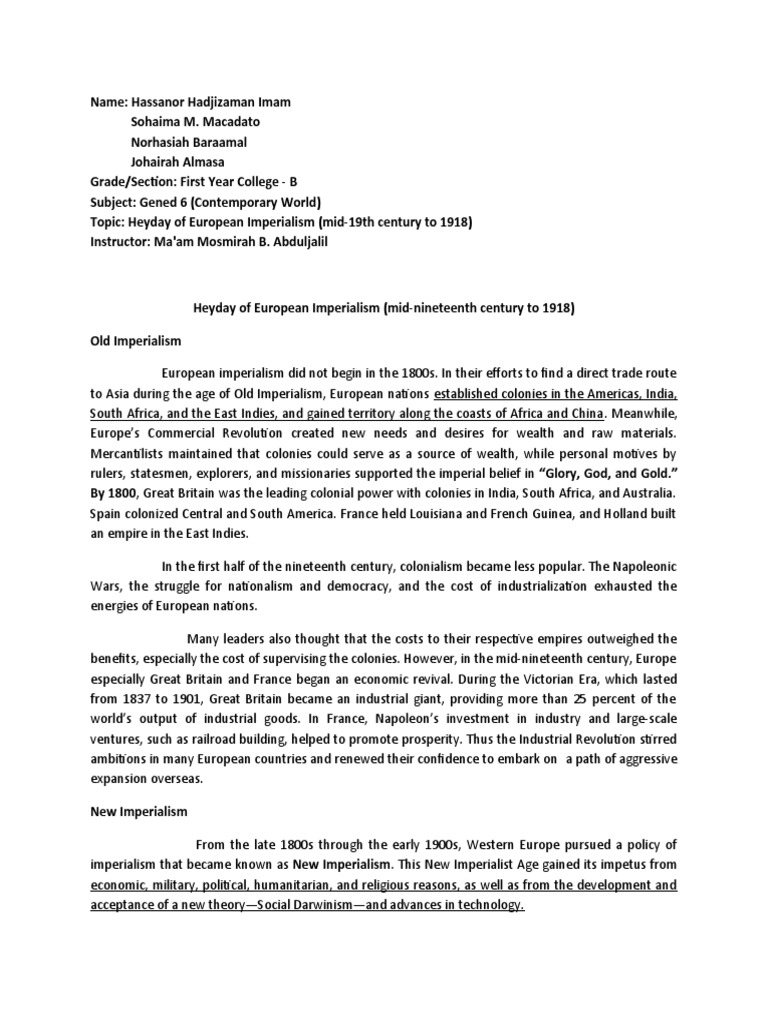 European Imperialism: 19th Century Insights | PDF | Imperialism ...