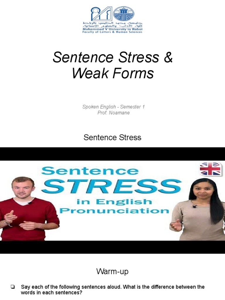 Sentence Stress & Weak Forms | PDF | Stress (Linguistics) | English Language