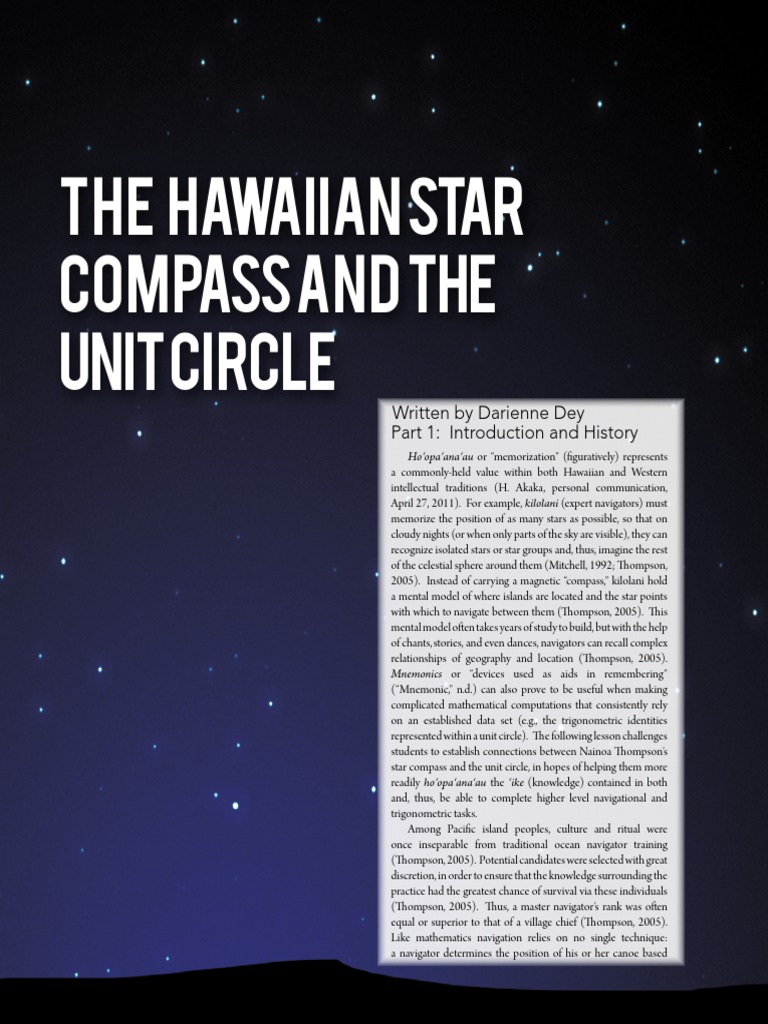 Compás Estelar Hawaiano - Hawaiian Star Compass and Unit Circle ...