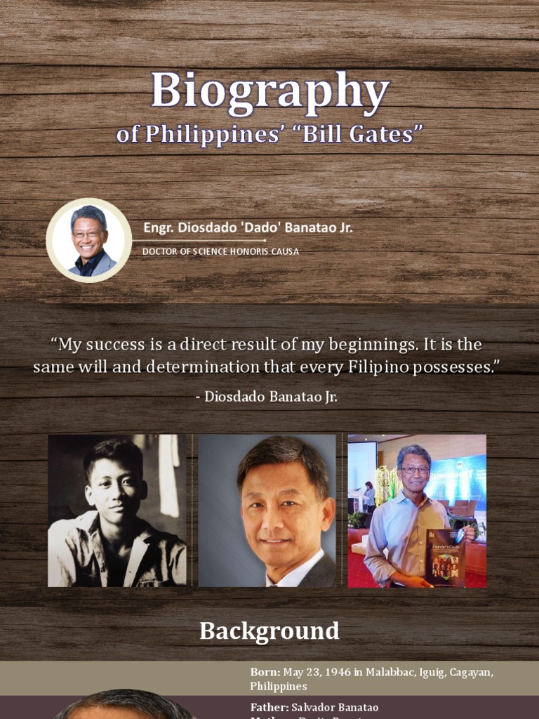 The Biography of Engr. Diosdado 'Dado' Banatao Jr. | PDF | Computer ...