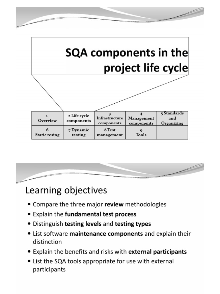 Chapter 2 - SQA Components in The Project Life Cycle | PDF | Software ...