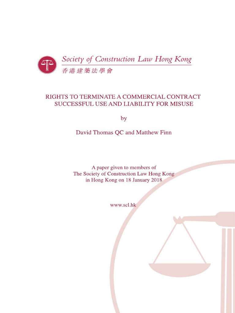 Terminating Commercial Contracts: Rights & Risks | PDF | Breach Of ...
