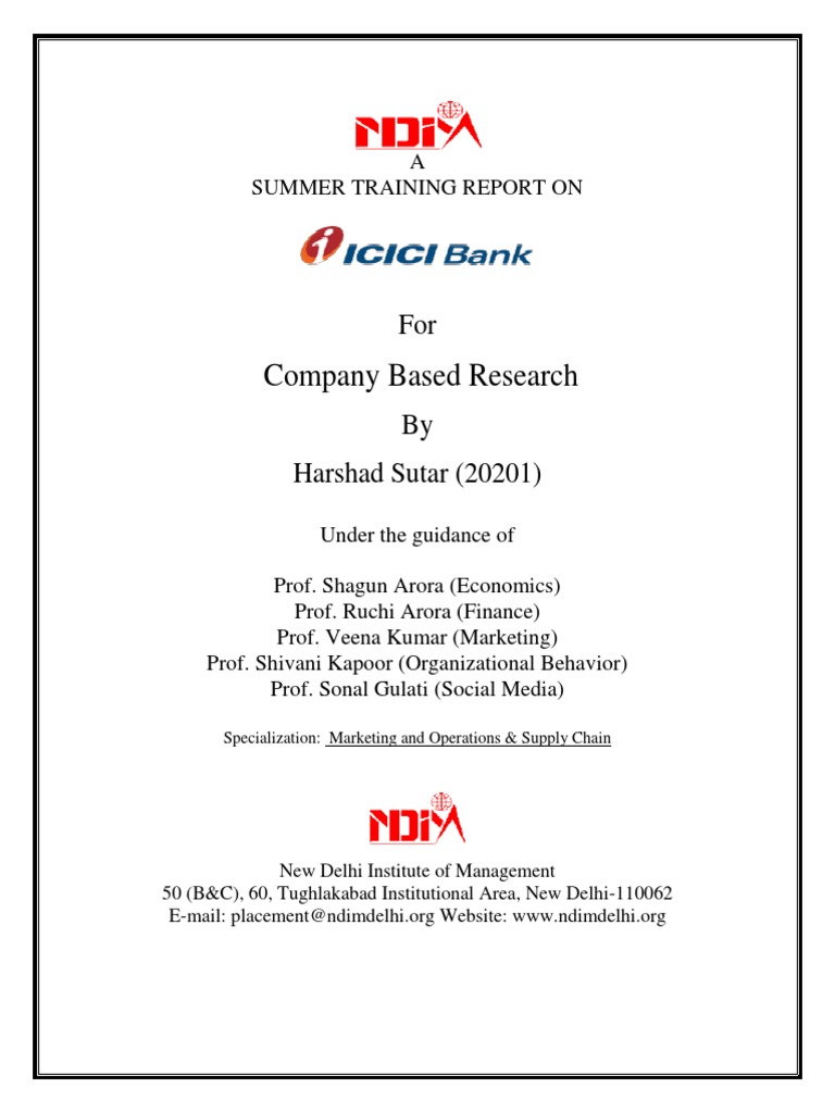 Icici Bank CBR | PDF | Banks | Banking