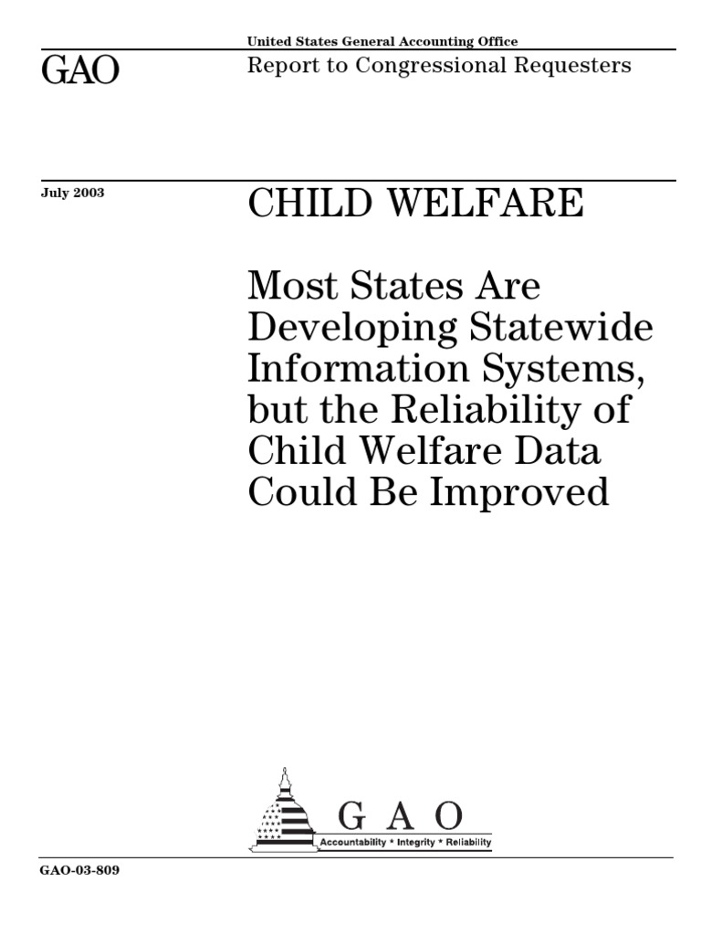 GAO Most States Are Developing Statewide Information Systems, But The ...