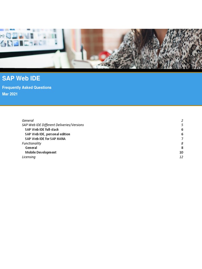 General 2 SAP Web IDE Different Deliveries/Versions 5 | Download Free ...