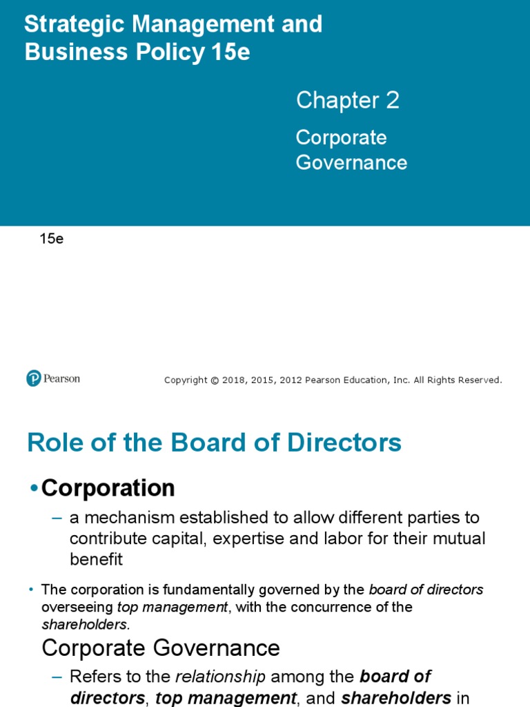 Strategic Management and Business Policy | PDF | Corporate Governance ...