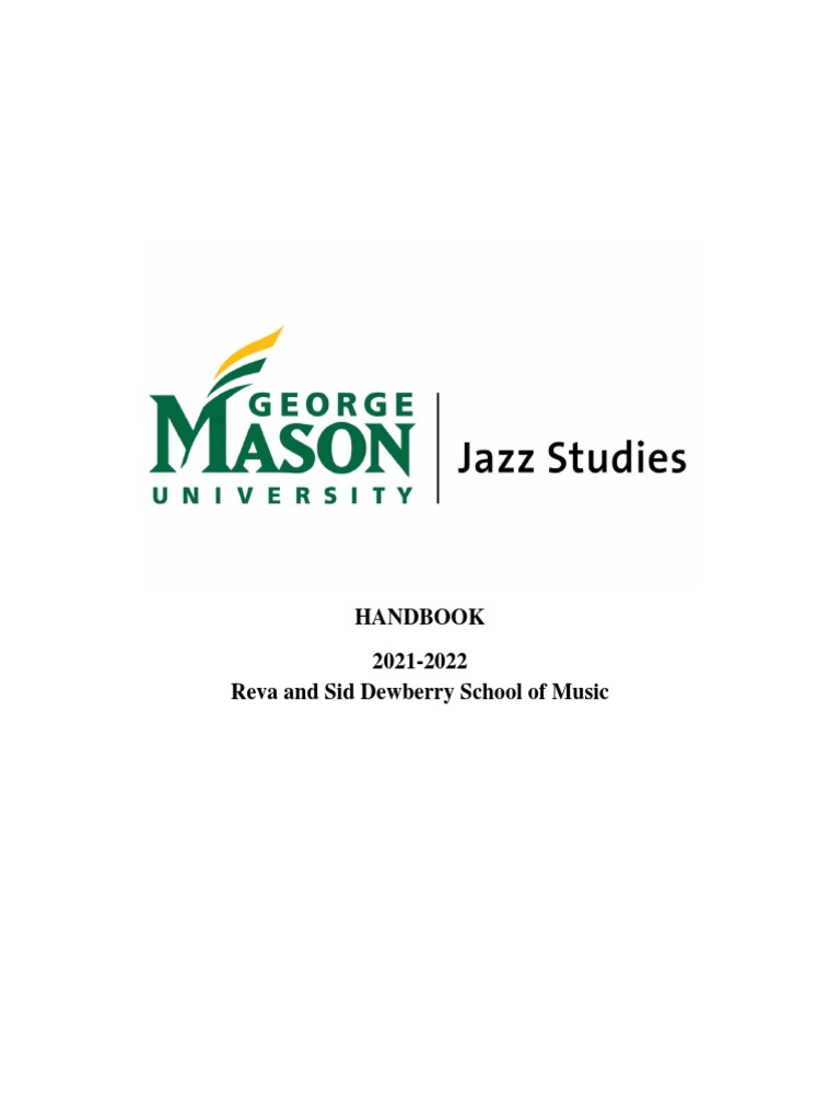 GMU Jazz Studies Handbook 2021-2022 | PDF | Thesis | Jazz