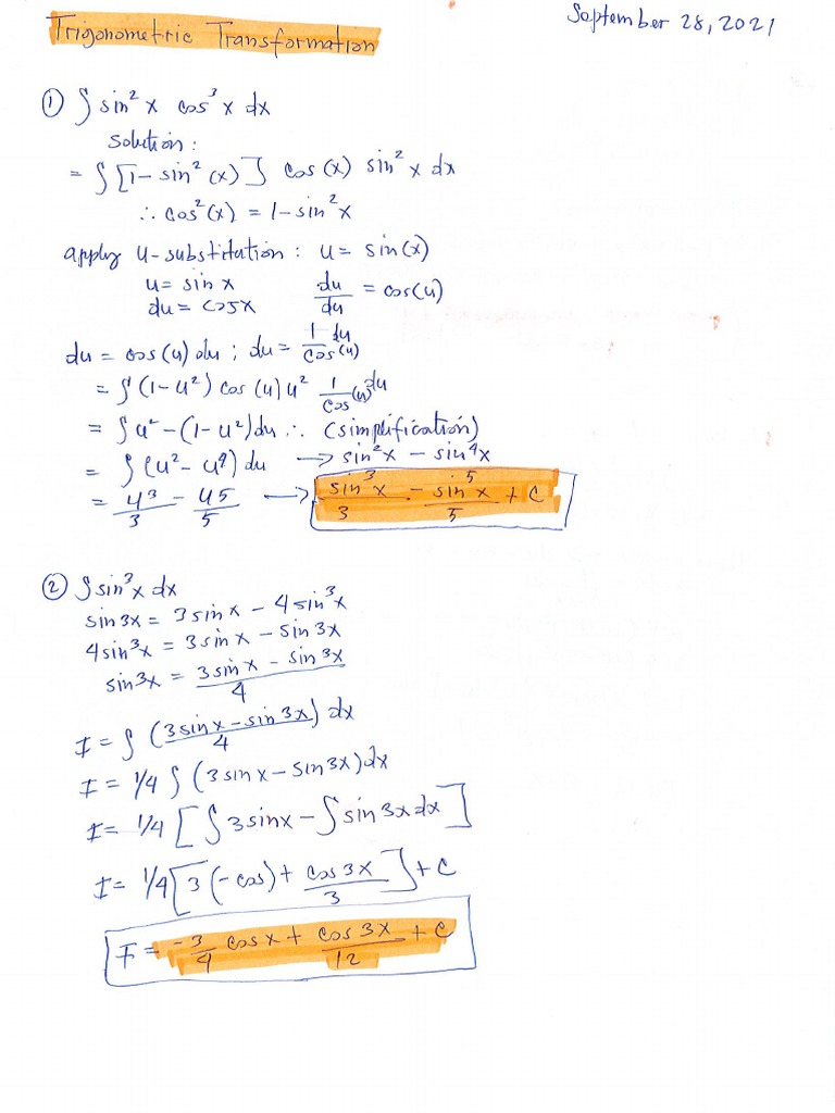 Trigonometric Transformation | PDF