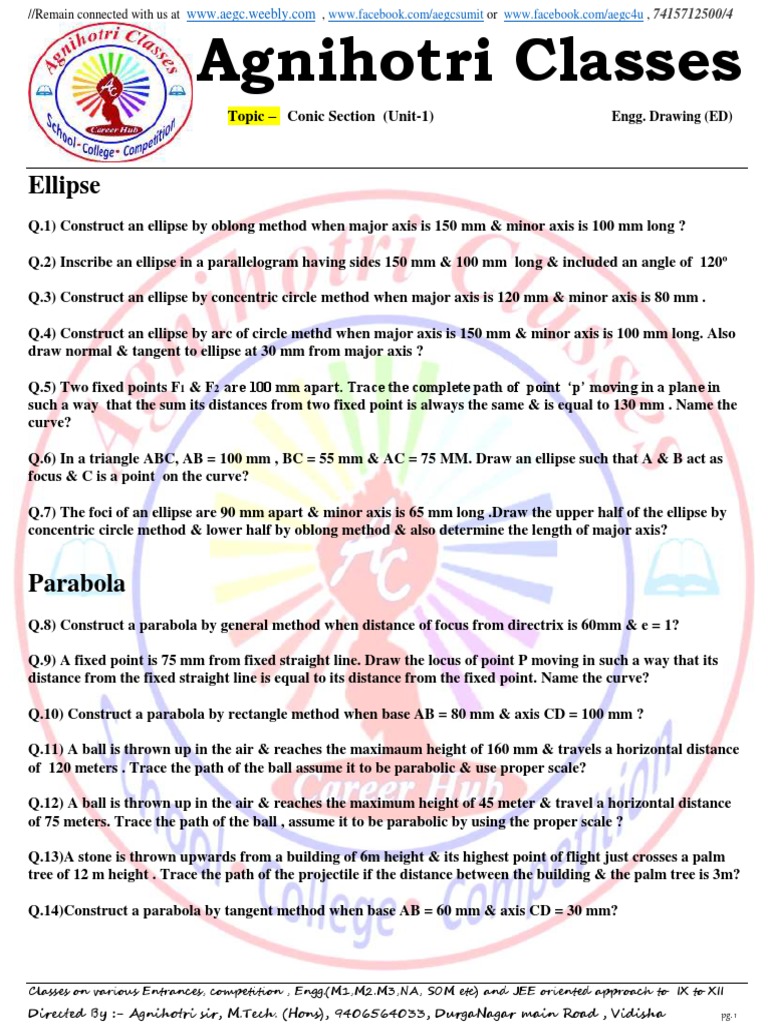 Conic Section | PDF | Ellipse | Mathematical Objects