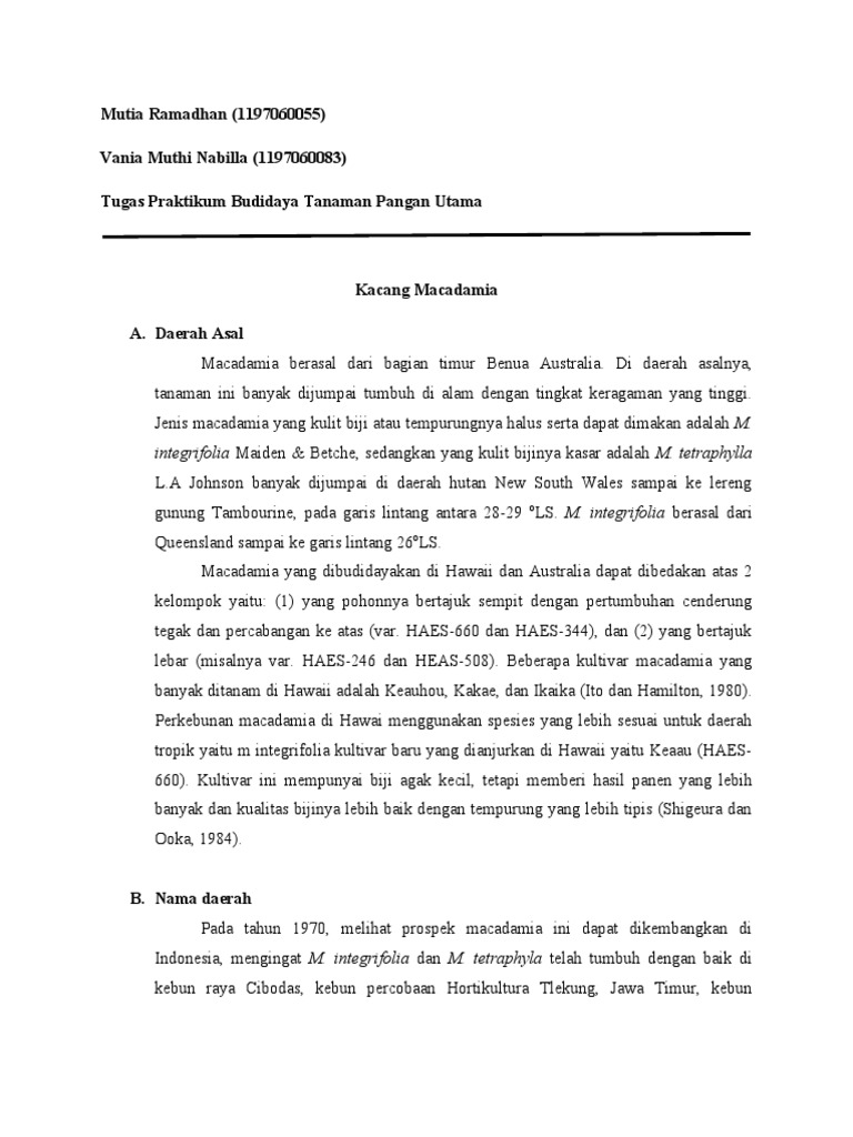 Kacang Macadamia | PDF