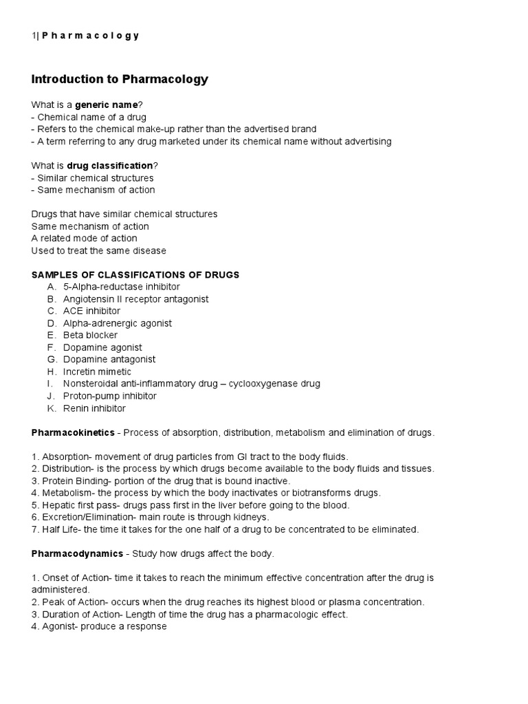 Introduction To Pharmacology | PDF | Nonsteroidal Anti Inflammatory ...