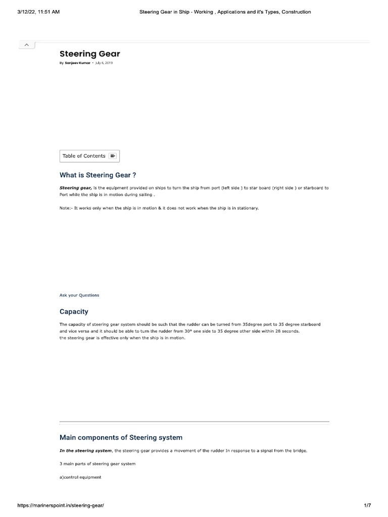 Steering Gear (2 Ram and 4 Ram | PDF