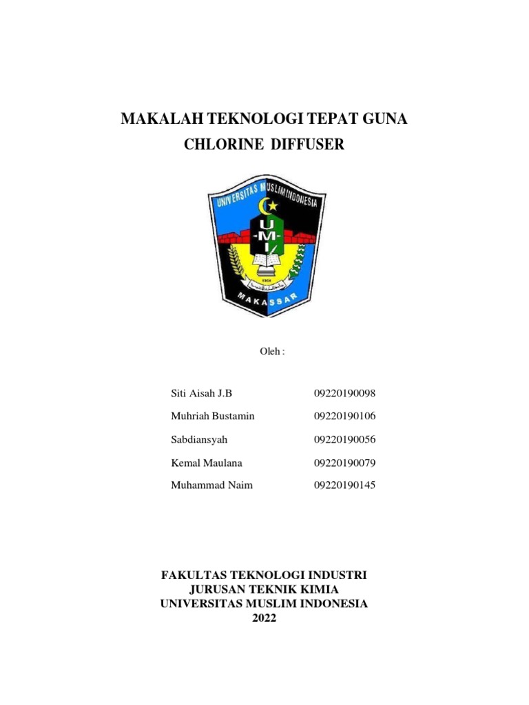 Teknologi Chlorine Diffuser untuk Air Bersih | PDF | Griya & Taman ...