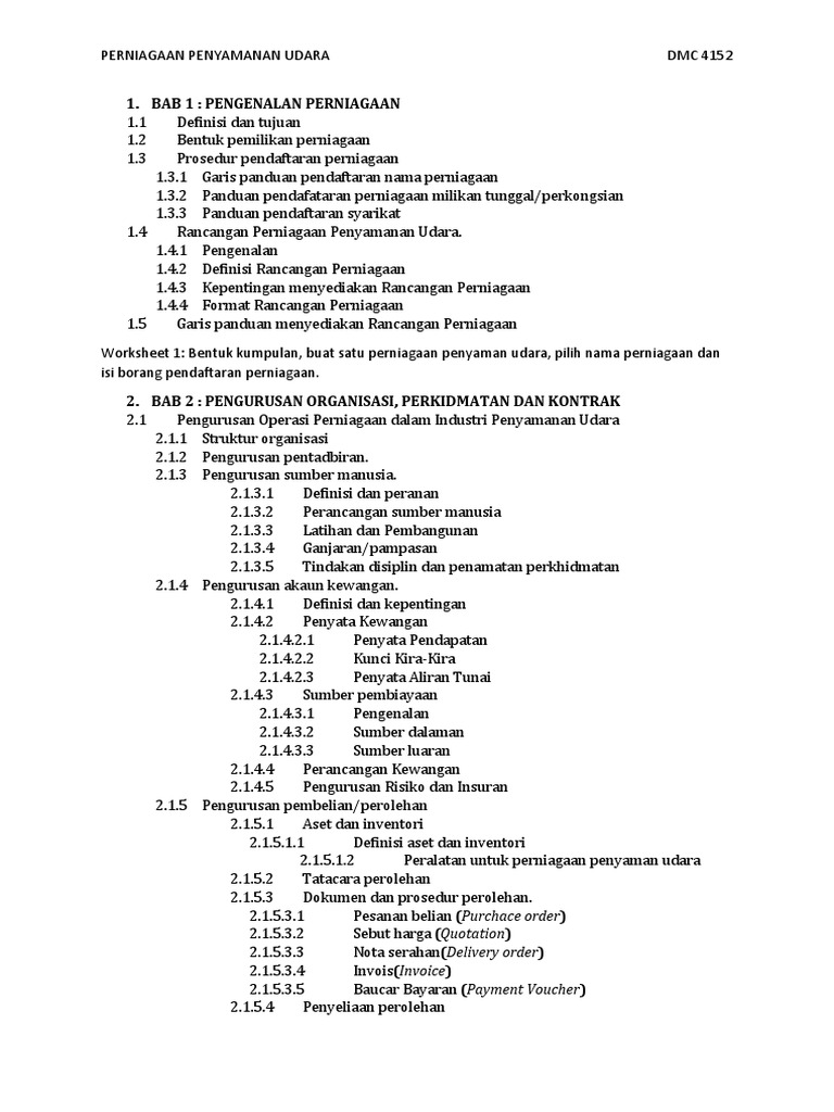 Tajuk Dan Sub Tajuk DMC4152 210307 | PDF